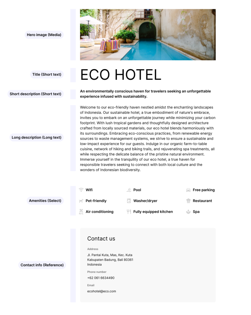Content modeling | Sitecore Documentation